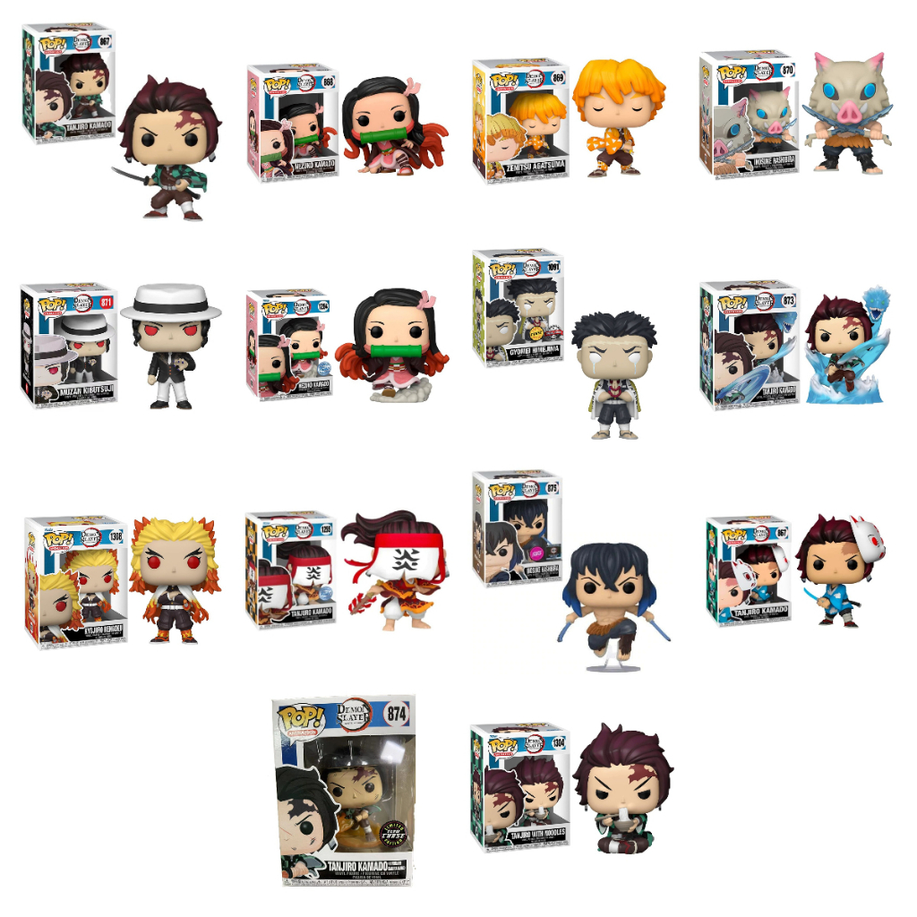 Funko Pop! Demon Slayer Kamado Tanjirou Nezuko Inosuke Zenitsu ...
