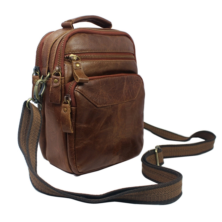 MUNUKI Fashion Genuine Leather Waist Pack For Men Casual Small Sling ...