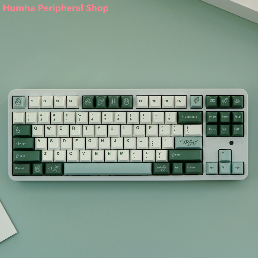 Humha Botanical keycap PBT material Dye-Sublimation Cherry profile Mechanical Keyboard keycap ...