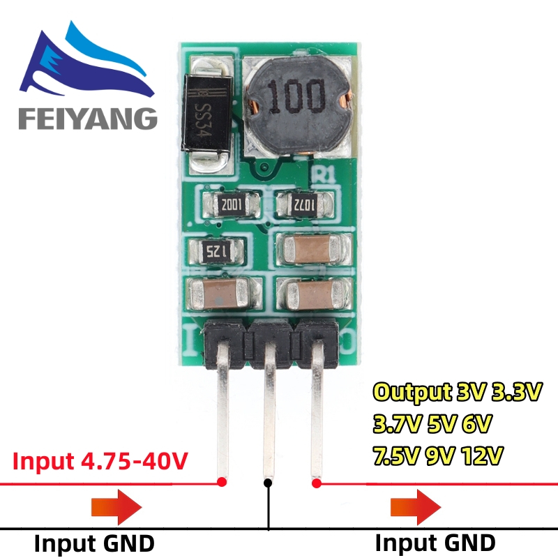 DD4012SA 1A DC 5-40V to 3V 3.3V 3.7V 5V 6V 7.5V 9V 12V Regulator DC-DC ...
