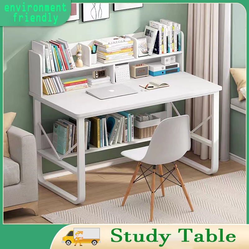 【120CM】Office Table Computer Table with Drawer Study Desk with White ...
