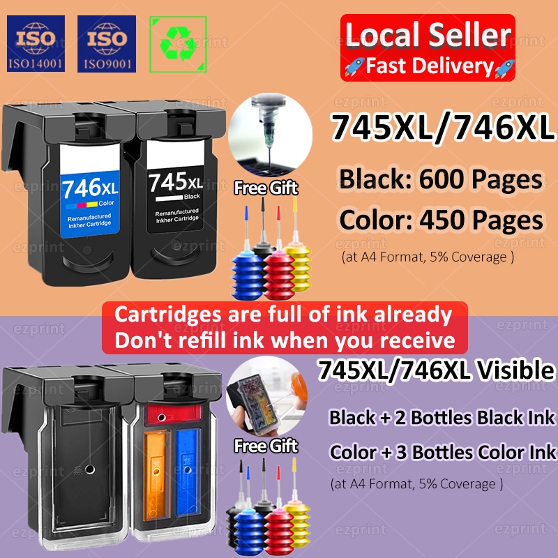Compatible for Canon 745 746 Ink Cartridge Canon PG 745 CL 746 ...