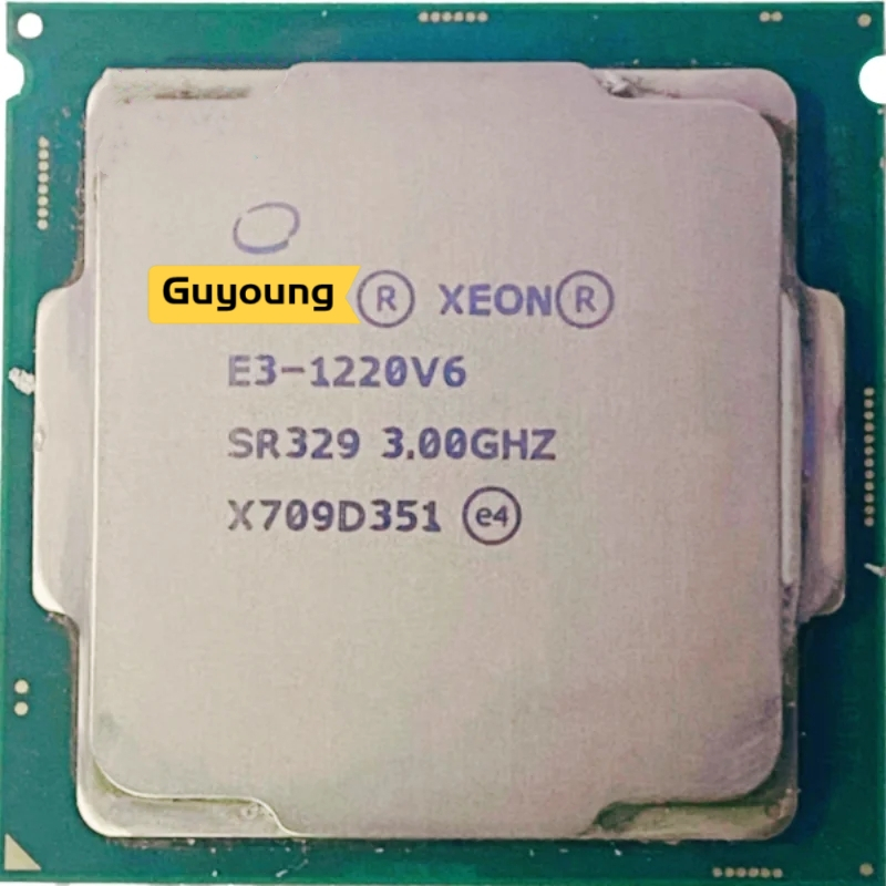 YZX Xeon E3 1220V6 E3-1220V6 E3 1220 V6 CPU 3.00GHz 8M 72W LGA1151 E3-1220 V6 Quad-core ...