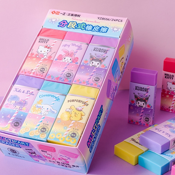 Cute Sanrio segmented eraser cinnamoroll less crumb eraser Melody ...