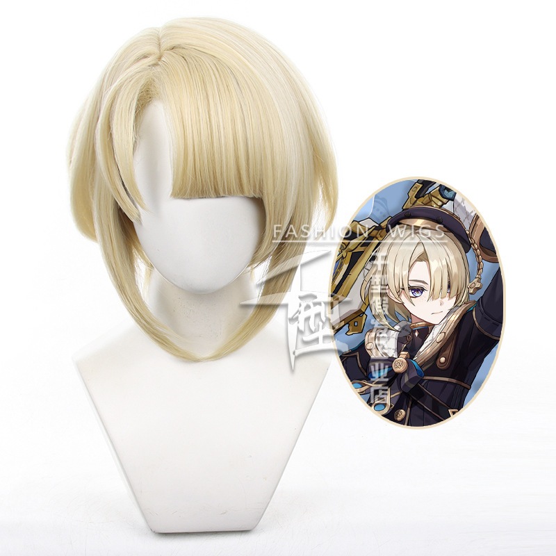 Genshin Impact Freminet Cosplay Wig Anime Game Cosplay Wigs Free Wig ...