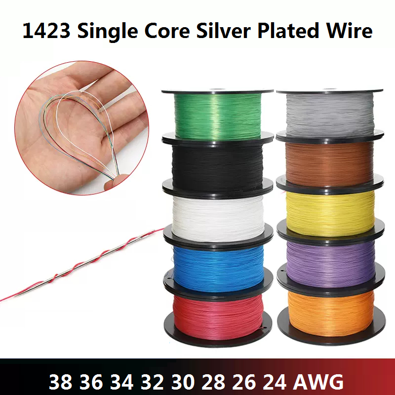 1423 Single Core Teflon Silver Plated Wire Welding Connection Wire 0K ...