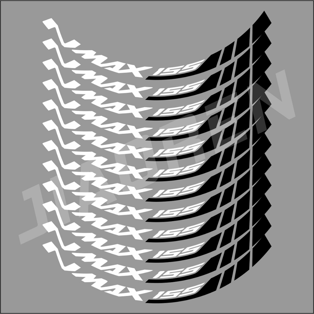 yamaha nmax v1 v2 mags sticker for motorcycle nmax 125 155 160 rim ...