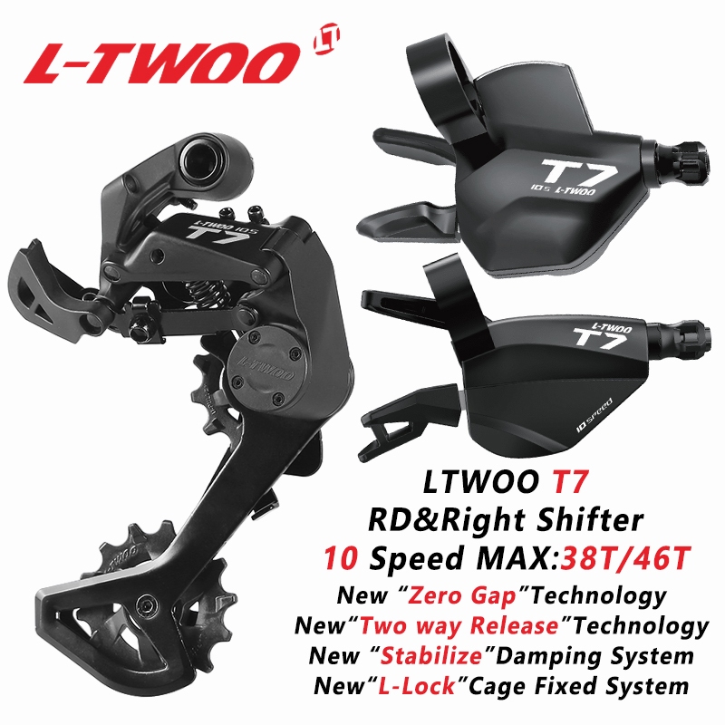 LTWOO T7 10Speed Groupset 2-Way Release Trigger Shifter Damping RD Long ...