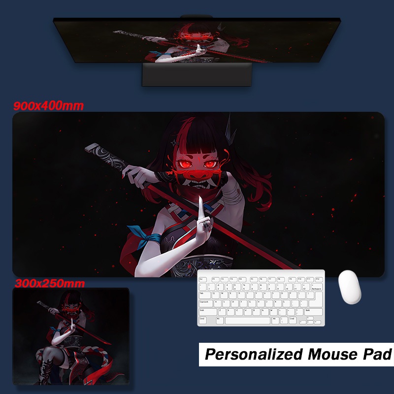 Japan Samurai Girl Mouse pad | Extended Gaming Mousepad | Waterproof ...
