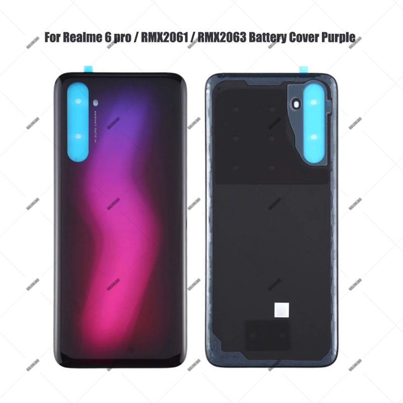 Realme 6 pro Cover Door Rear Glass Housing Case Back Battery Cover ...