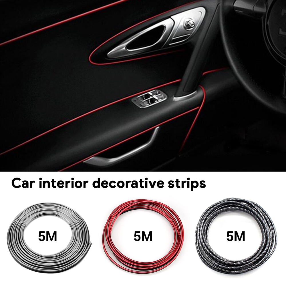 5 Meter Car Interior Gap Chrome Strip Door Panel Seams Dashboard Trim ...