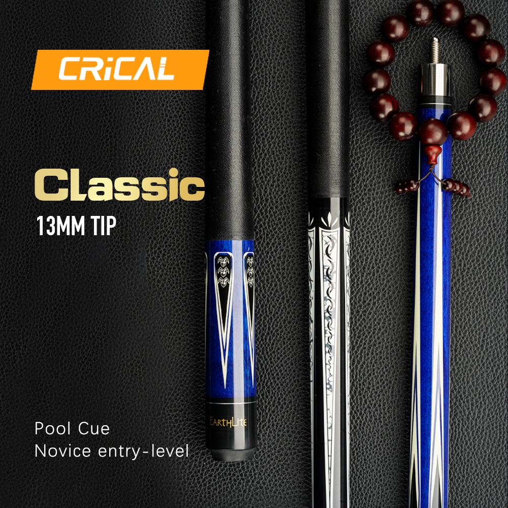CRICAL FA-1/2 Pool Cue Billiard 13mm Black Thunder Fire Tip 18 Teeth ...