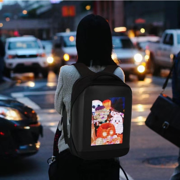 LED Backpack Motorcycle Cycling Pixel Advertising Backpack Display ...