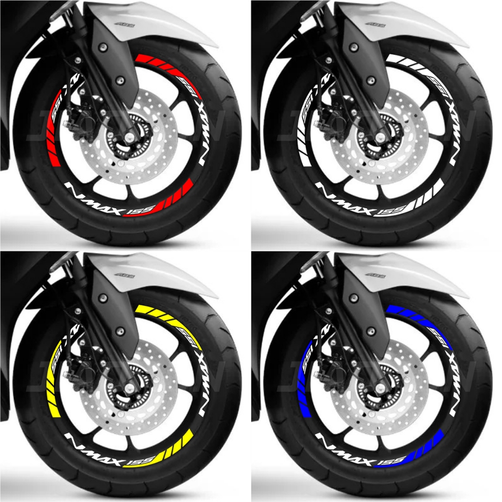 1 set reflective rim hub Stickers Yamaha Nmax 125 150 155 Wheel Decals ...