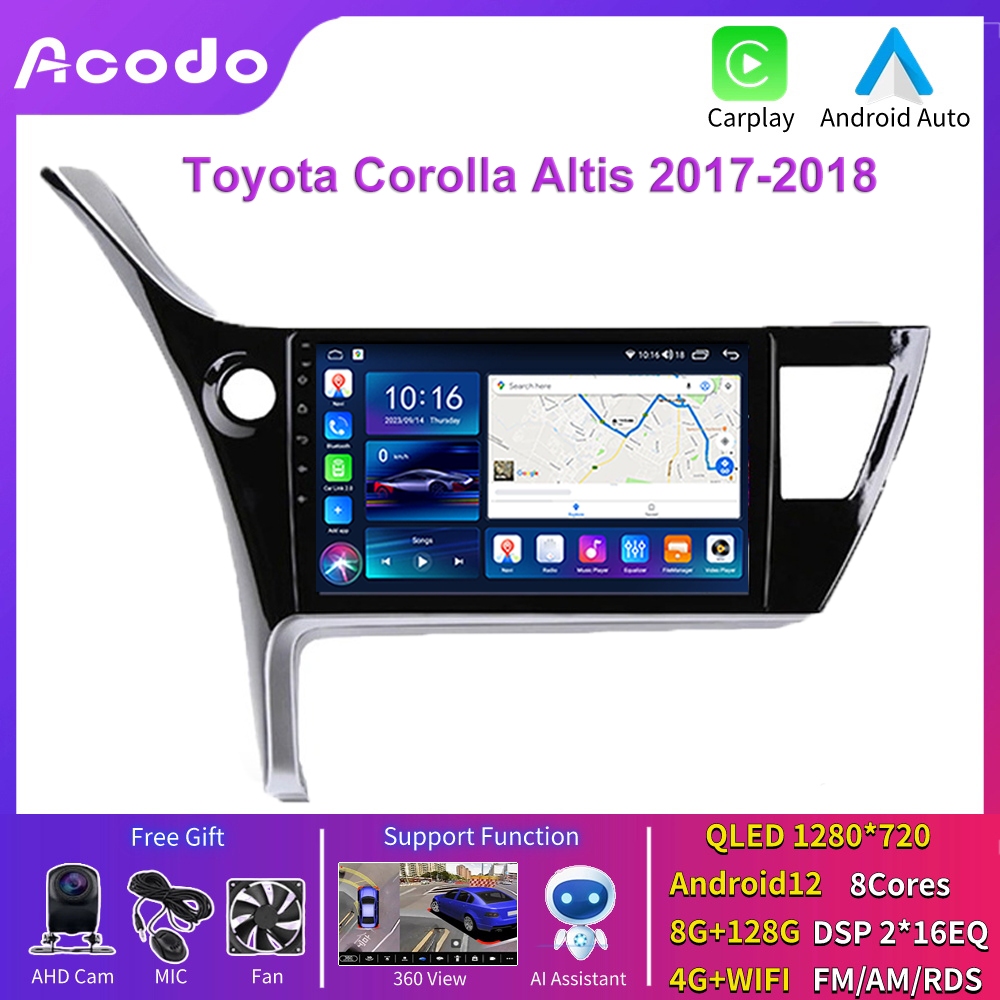 For Toyota Corolla Altis 2017 2018 Android Car Stereo Support Carplay ...