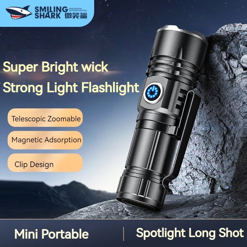Smiling Shark SD5031 Mini Flashlight Super Bright Torch Light Portable ...