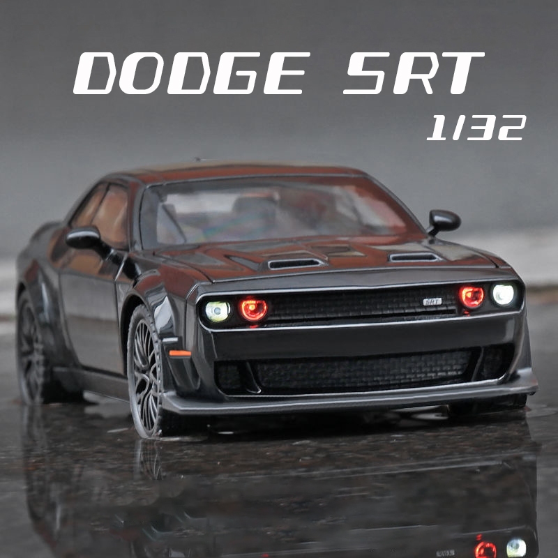 1:32 Scale Dodge Challenger SRT Alloy Car Model Diecast Car Sound Light ...