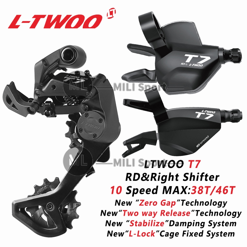 LTWOO T7 10Speed Groupset 2-Way Release Trigger Shifter Damping RD Long ...