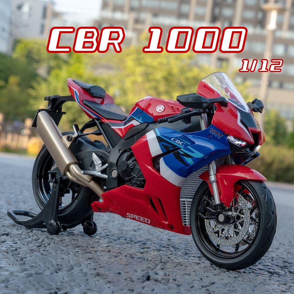 1:12 Scale CBR 1000 Alloy Motorcycle Model Diecast Car Sound Light Car ...