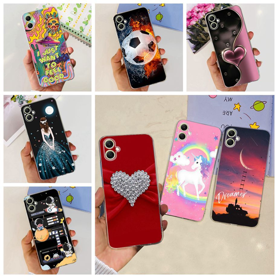 For Samsung Galaxy A05 4G Phone Case heart Cartoon Pretty girl Matte ...