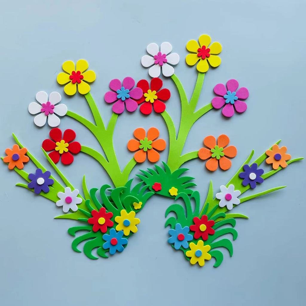 EVA Foam flower Craft 3D Wall Decoration classroom blackboard notice ...