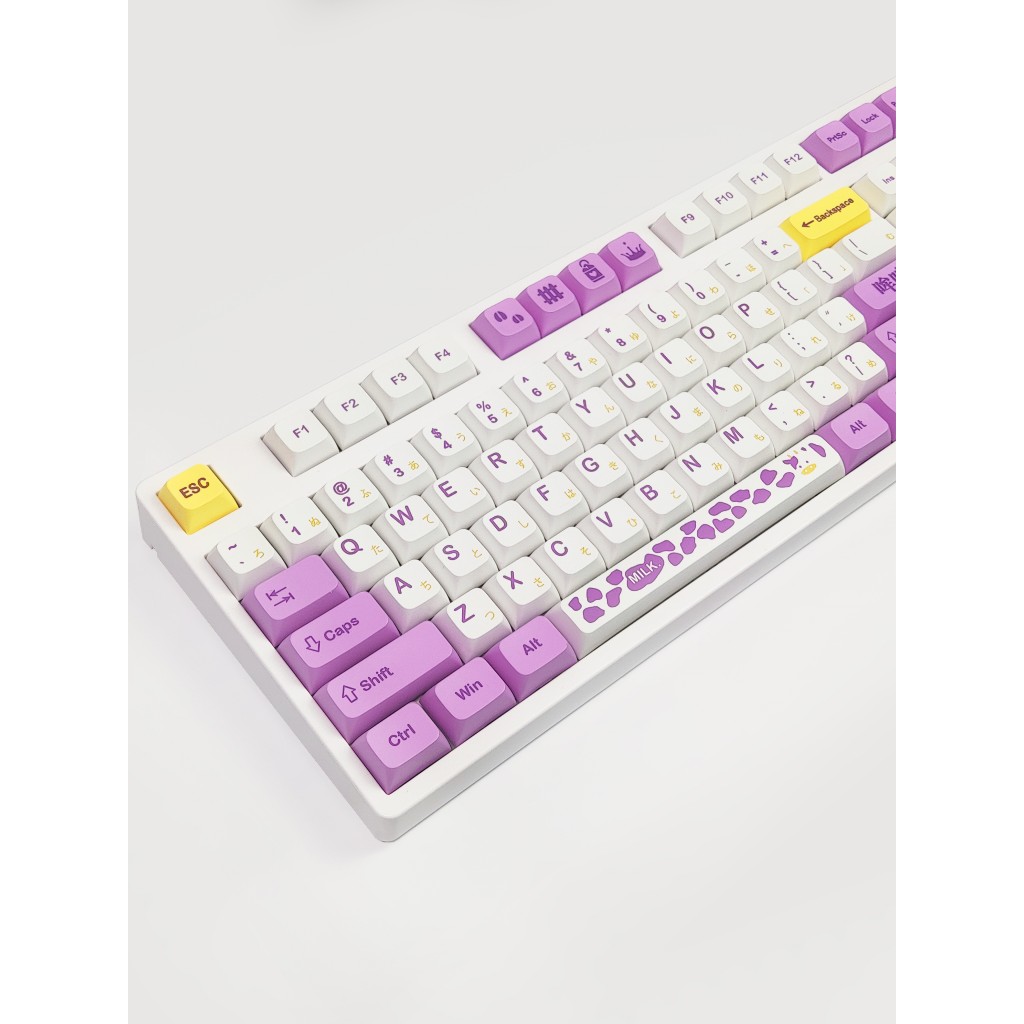 GMK Taro milk Keycap, 131 Keys PBT Keycaps XDA Profile DYE-SUB ...