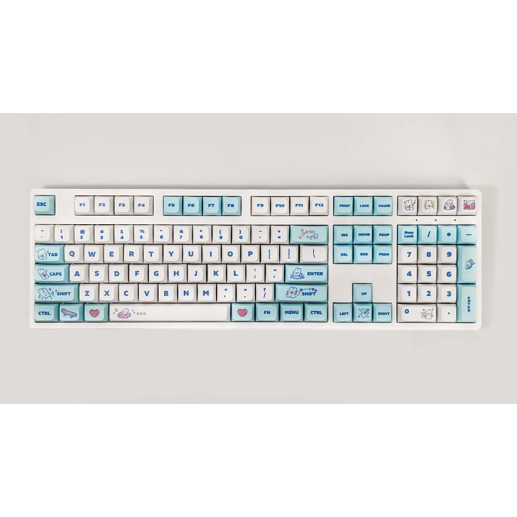GMK steam bunny Keycap, 129 Keys PBT Keycaps XDA Profile DYE-SUB ...