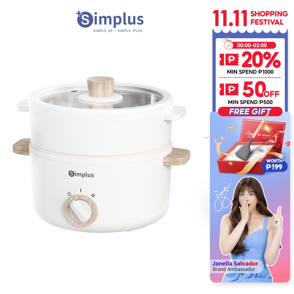Simplus Electric Cooker Rice Cooker 1.5L Multifunctional Cooker with ...