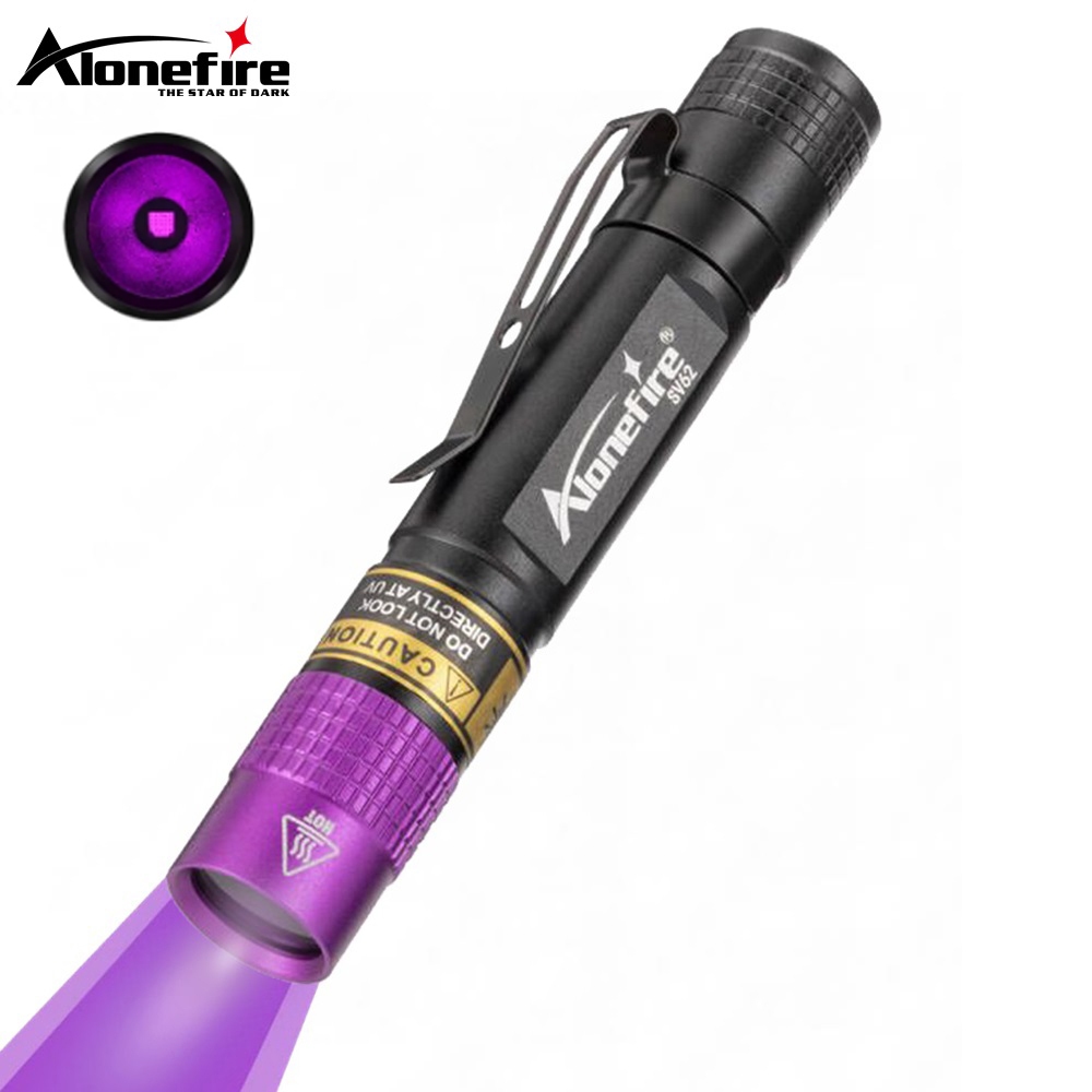 Alonefire SV62 Ultraviolet Flashlight Black Light 365nm UV Torch Pet ...