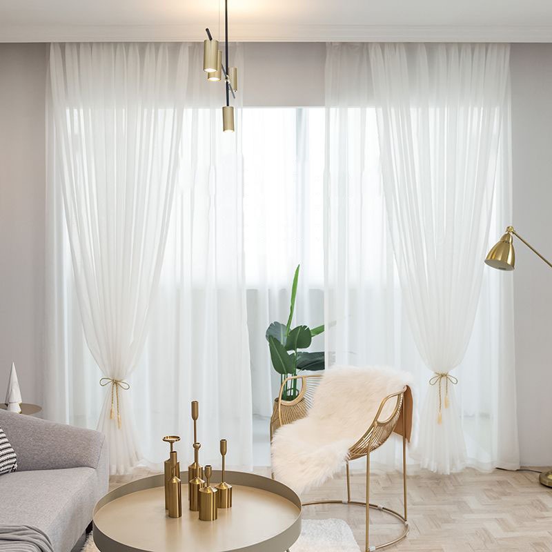 White Curtain Living Room Screen Curtain Linen Screen Window Screen ...