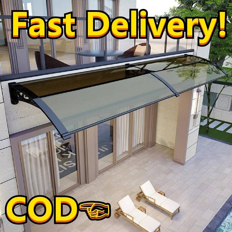 Canopy for window Heavy-duty Awning Canopy Roofing with Bracket Frame ...