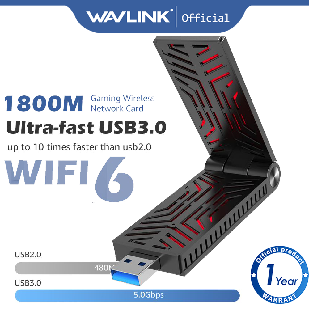 Wavlink USB WiFi Adapter AX1800 USB Dual Band High Gain Antenna WiFi ...