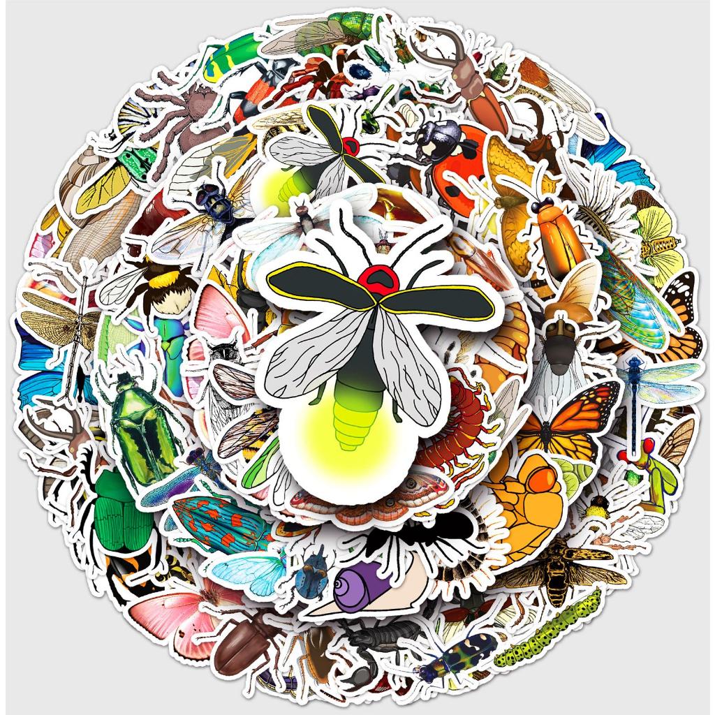 110pcs Funny Cartoon Insects Graffiti Waterproof Stickers For DIY ...