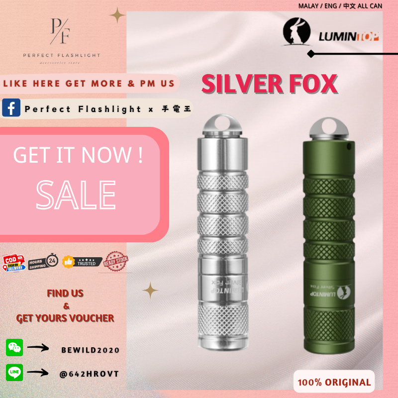 Perfect Flashlight Lumintop Silver Fox | Shopee Philippines