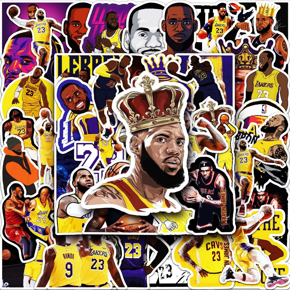 50pcs Cool Lebron James NBA Basketball Player Fashion Graffiti ...