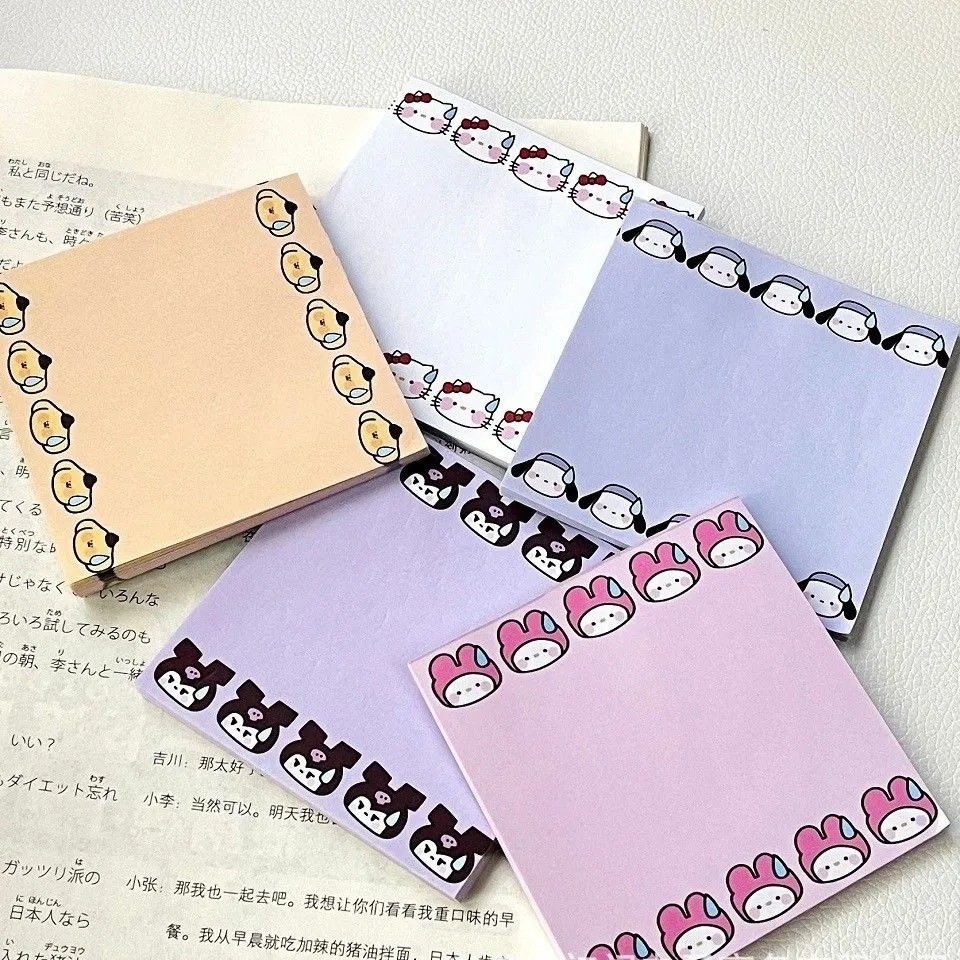 [Ready stock]Sanrio Sticky Notes Kuromi Cinnamoroll Notepad,Cute Sticky ...