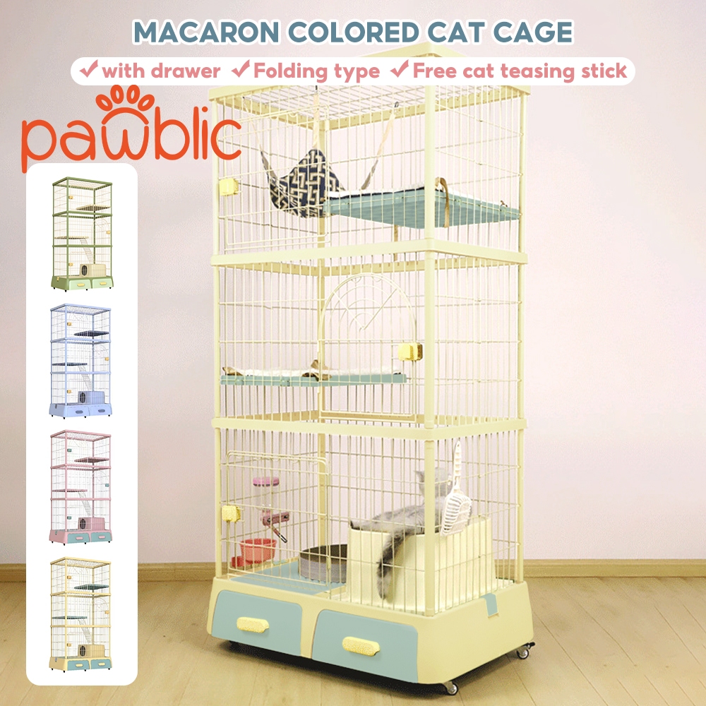【Ready Stock】Cat Cage 4 Layer Multipurpose Cat Apartment Cat Villa ...