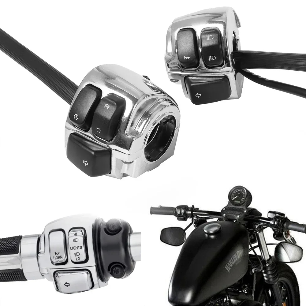 1"25mm Handlebar Control Switch Motorcycle For Harley Motorbike Turn ...