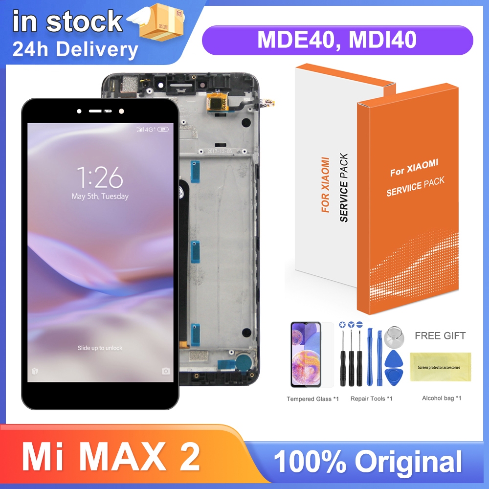 For Xiaomi Mi Max 2 LCD Display With Frame Touch Screen Mi Max2 MDE40 ...