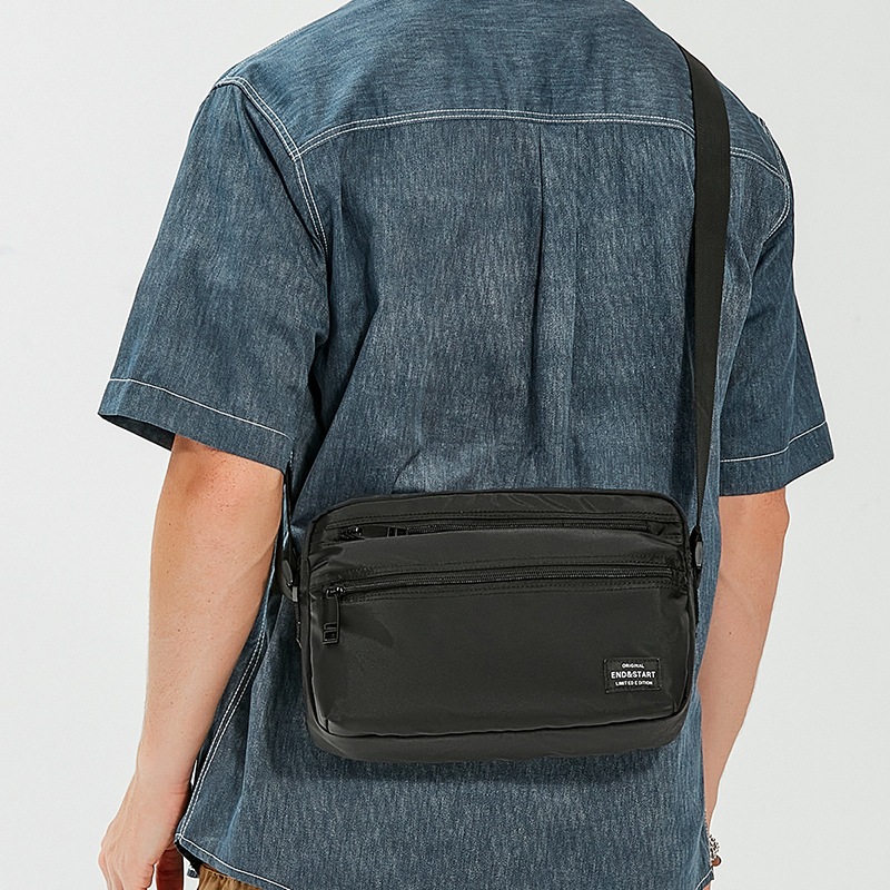End & start Japanese Men's Fashion Nylon Shoulder Bag/Multi-Compartment ...