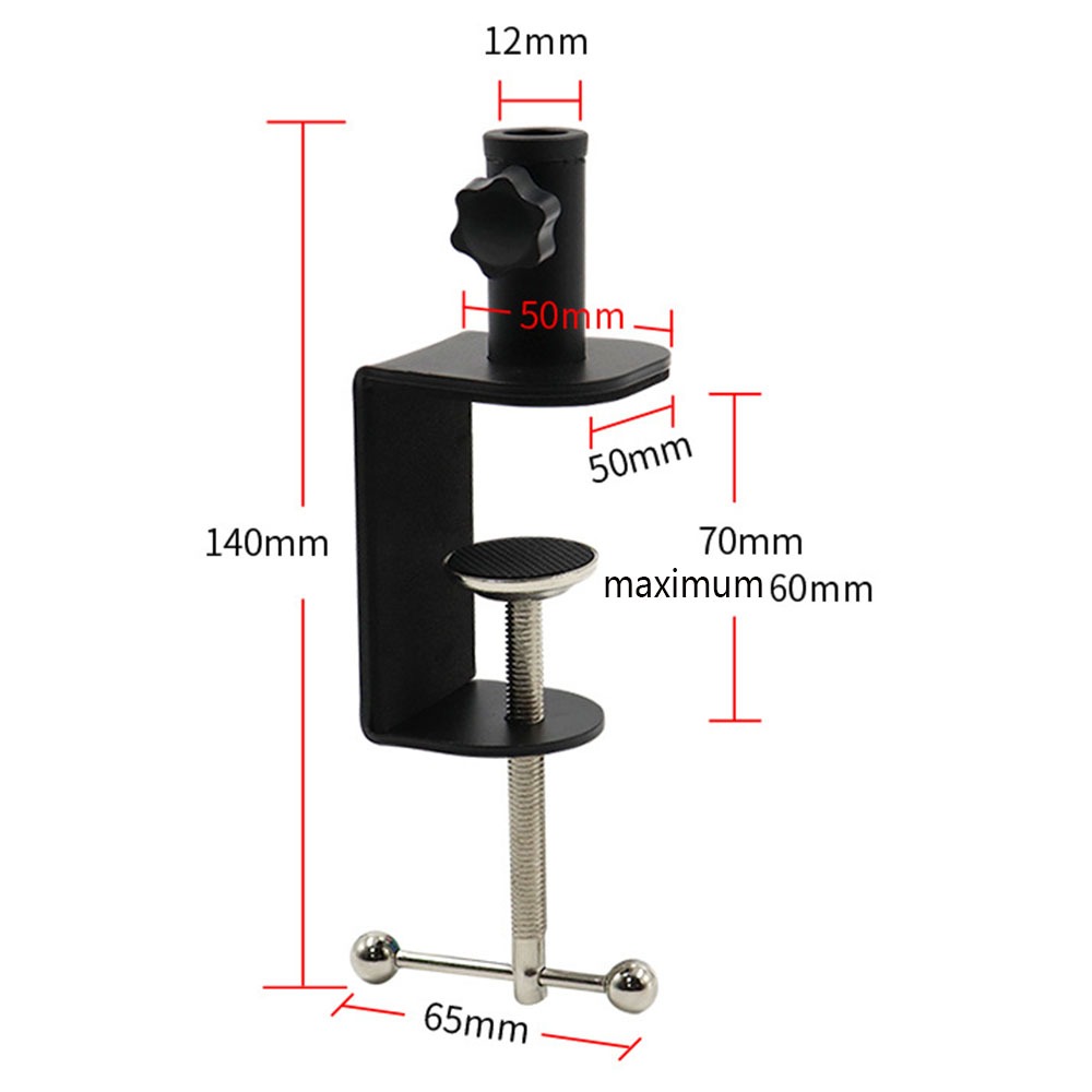 Heavy-duty Table Mount Clamp, Metal Desk Clamp for Microphone Stand Mic ...