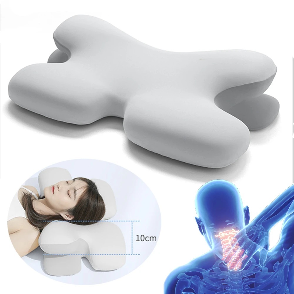Memory Foam Cervical Butterfly Pillow Orthopedic Neck Pain Relief ...