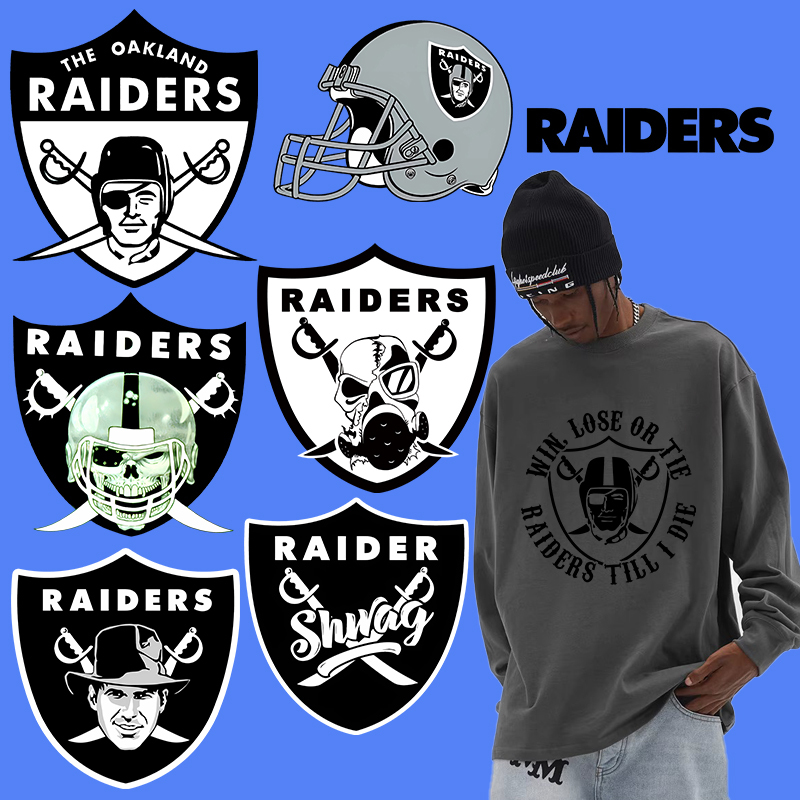 Las Vegas Raiders Heat Transfer Sticker Rugby Logo Clothes DIY ...
