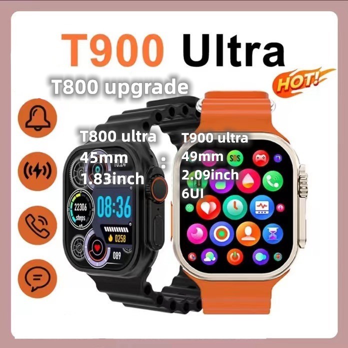 T900 Ultra Smart Watch Wireless Charging Message Reminder Men’s and ...