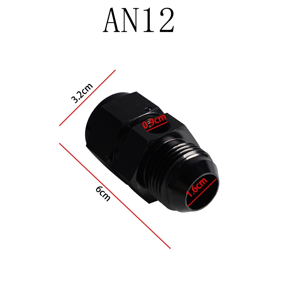 AN6 AN8 AN10 AN12 1/8" NPT Oil Pressure Sensor Adapter Gauge Gage Swivel Joint Connection Gauge ...