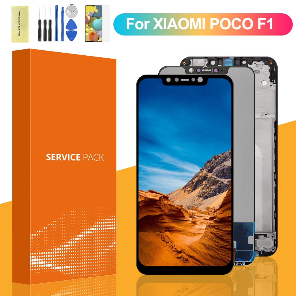 Originl For Xiaomi Pocophone F1 Poco F1 Lcd Display Touch Screen Digitizer Assembly With Frame ...