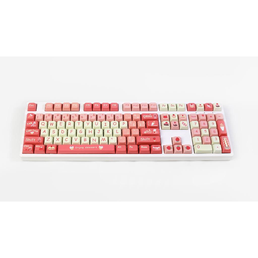 GMK Cream strawberries Keycap, 135 Keys PBT Keycaps XDA Profile DYE-SUB ...