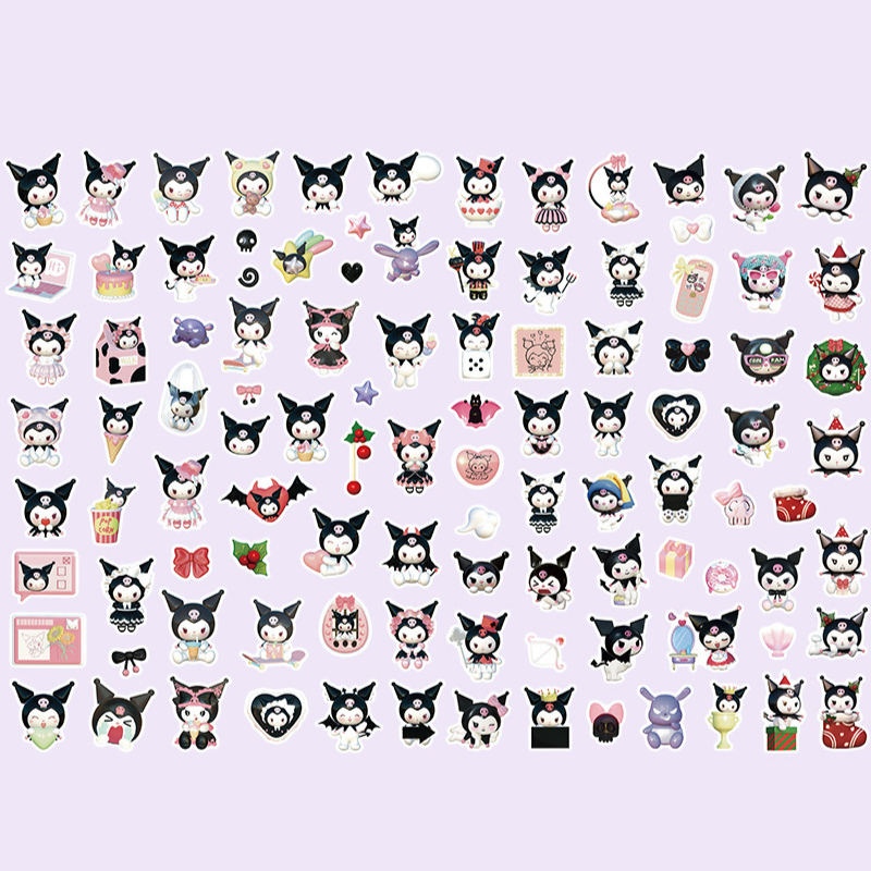 [Ready stock]100pcs Sanrio Stickers 3D Sticker My melody Kuromi Cute ...