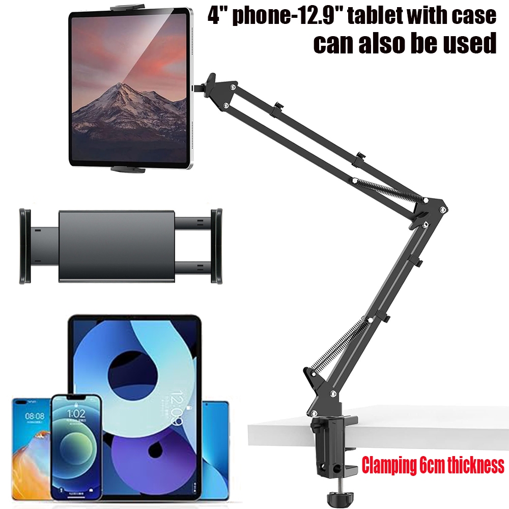 T2 Adjustable Tablet Holder for Desk, Carbon Steel Tablet Stand for Bed ...