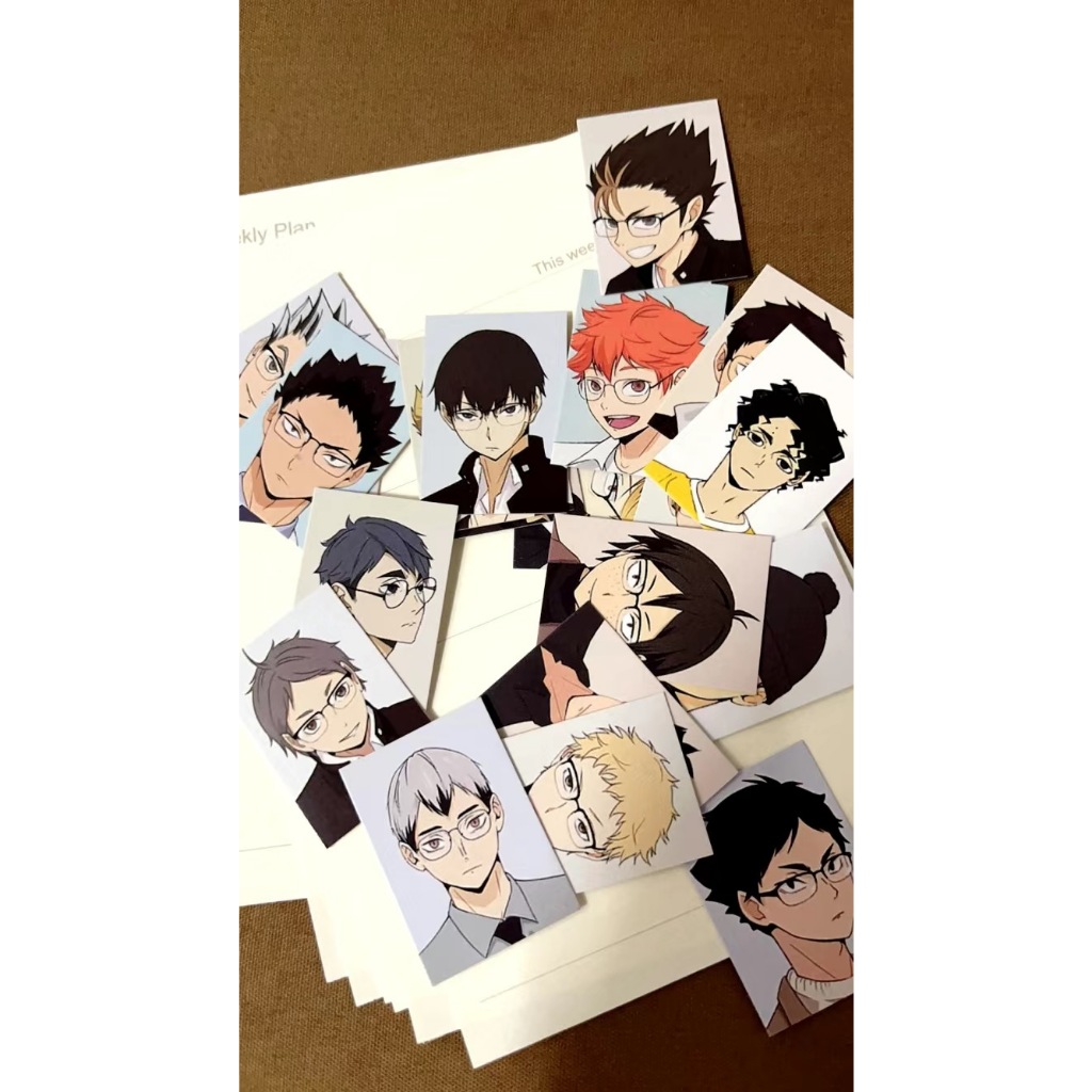 Volleyball Boy 3cm ID Photo Haikyuu Photocard Ins Style Lone Claw ...